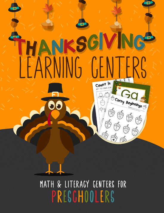 Preschool Thanksgiving Centers: Math and Literacy — My Preschool Plan