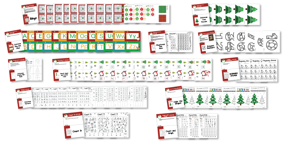 Preschool Christmas Centers: Math and Literacy — My Preschool Plan
